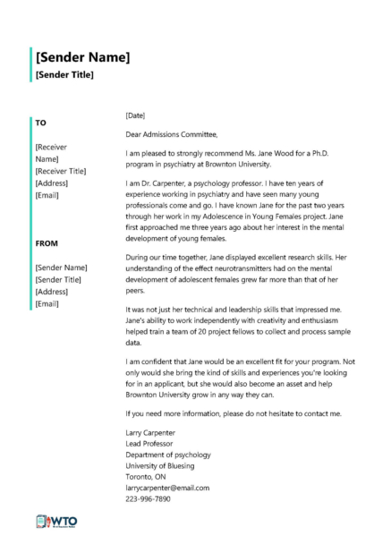 38 Positive Letter of Recommendation Examples