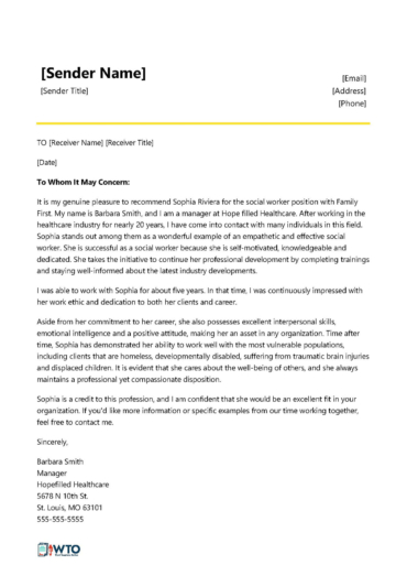 38 Positive Letter of Recommendation Examples