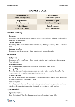 8 Free Business Case Templates