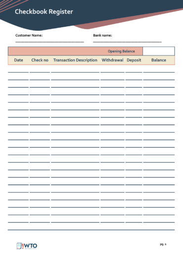 10 Free Checkbook Register Templates