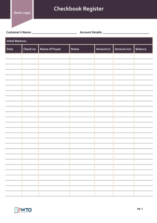 10 Free Checkbook Register Templates