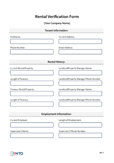 10 Free Rent Verification Forms (Word, PDF)