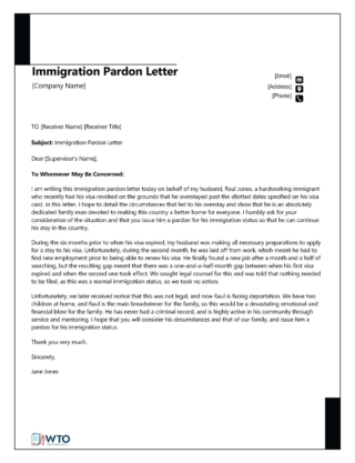 Immigration Pardon Letter: How to Write (with Samples)