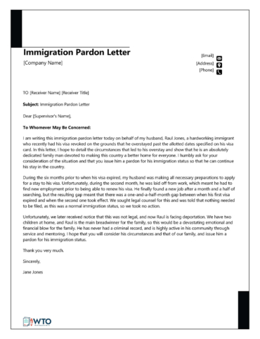 Immigration Pardon Letter: How to Write (with Samples)
