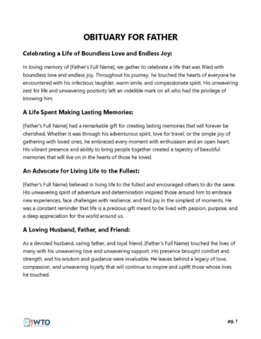 12 Meaningful Obituary Samples for a Father