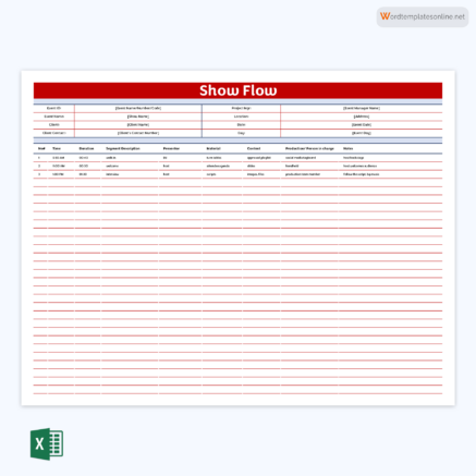 10 Free Event Show Flow Templates (Word - Excel)