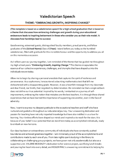 12 Best Valedictorian Speech Examples