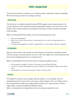 26 Free PEST Analysis Templates