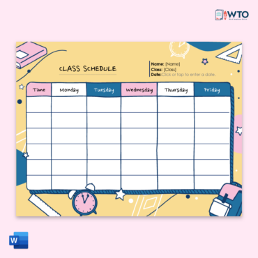 12 Free School Schedule Templates