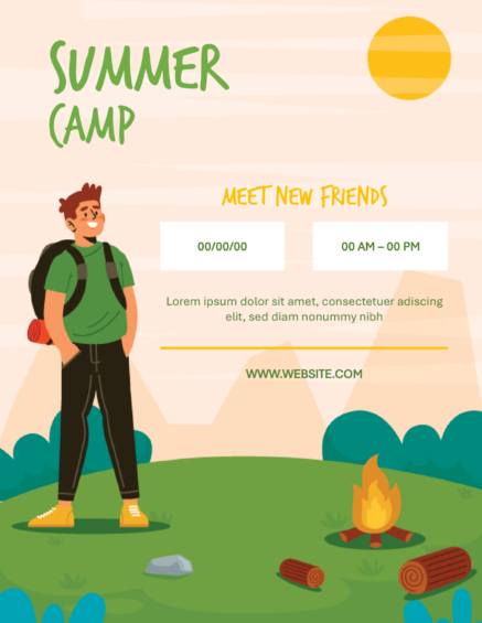 12 Free Summer Camp Flyer Templates - Editable