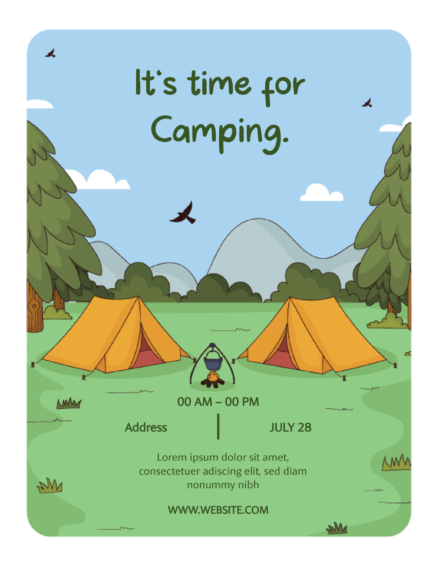 12 Free Summer Camp Flyer Templates - Editable