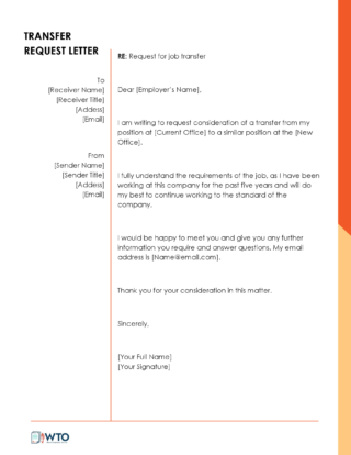 20+ Transfer Request Letter Samples (Word, PDF)