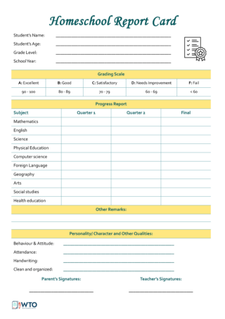 10 Free School Report Card Templates (Editable)