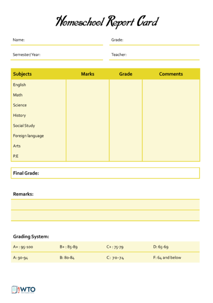 10 Free School Report Card Templates (Editable)