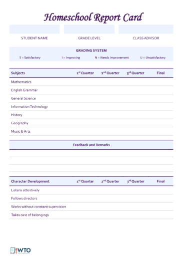 10 Free School Report Card Templates (Editable)