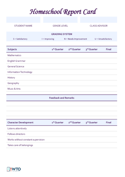 10 Free School Report Card Templates (Editable)