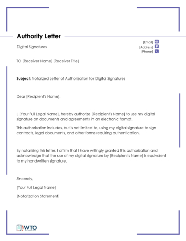 Sample Notarized Letter of Authorization (How to Write)