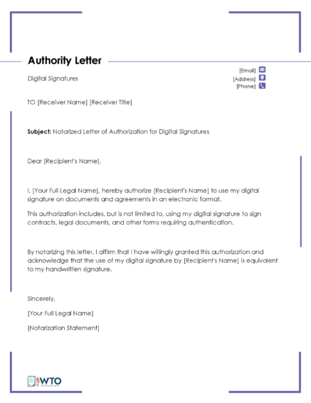 Sample Notarized Letter of Authorization (How to Write)