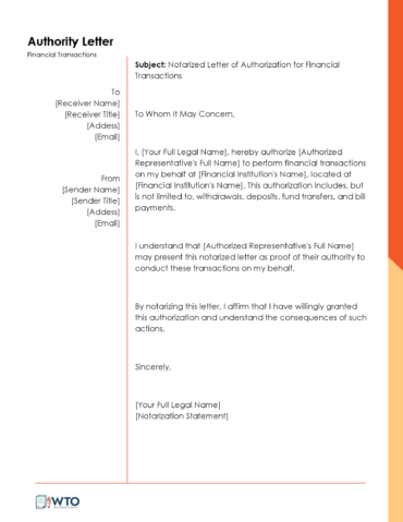 Sample Notarized Letter of Authorization (How to Write)