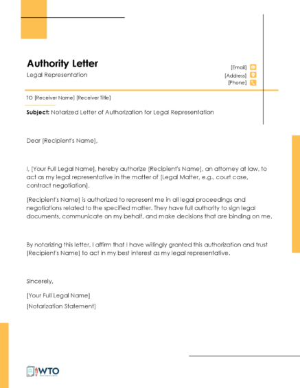 Sample Notarized Letter of Authorization (How to Write)