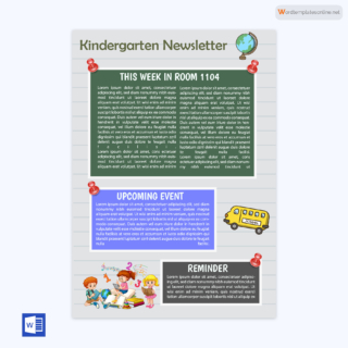 12 Free Kindergarten Newsletter Templates