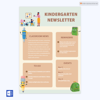 12 Free Kindergarten Newsletter Templates