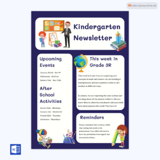 12 Free Kindergarten Newsletter Templates