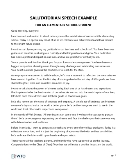 12 Perfect Examples of Salutatorian Speech