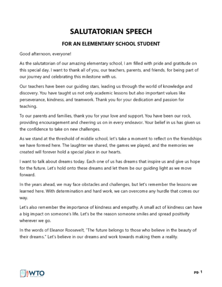 12 Perfect Examples of Salutatorian Speech