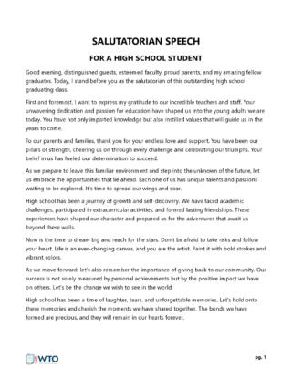 12 Perfect Examples of Salutatorian Speech