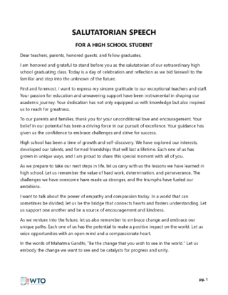 12 Perfect Examples of Salutatorian Speech