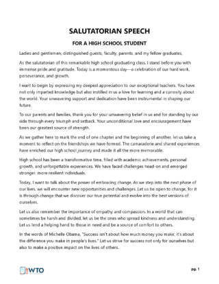 12 Perfect Examples of Salutatorian Speech