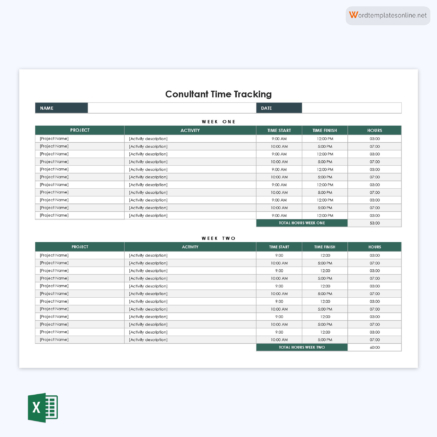 10 Free Consultant Time Tracking Templates