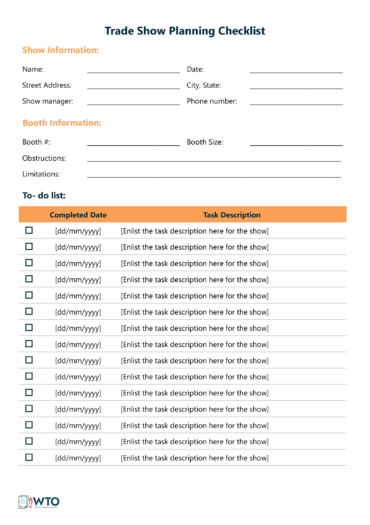 10 Free Trade Show Planning Templates - Checklists