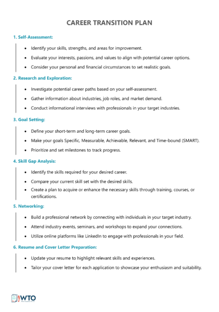 Free Work Transition Plan Templates (Excel)