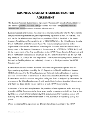 Free Subcontractor Agreement Templates - Editable