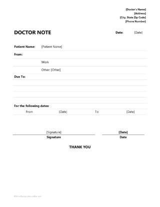 Free Eye Doctor Note Templates - Editable