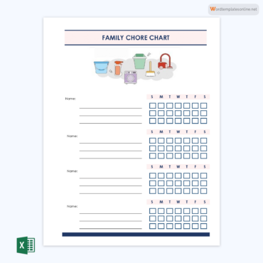 10 Free Family Chore Chart Templates - Printable