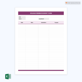 Free Mileage Reimbursement Forms | Word, Excel