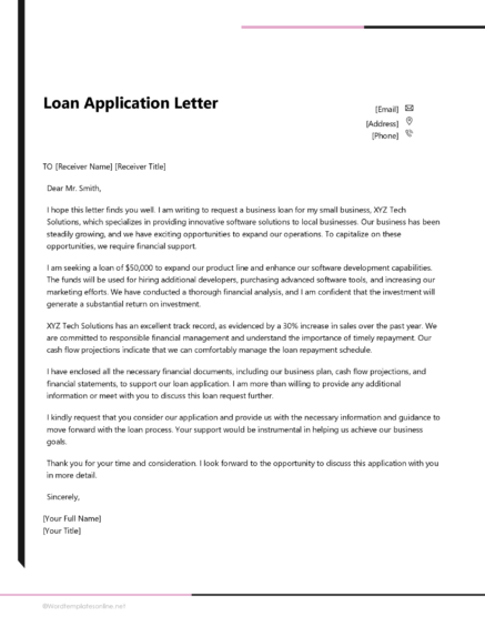 20 Best Loan Application Letter Samples (Guide and Format)