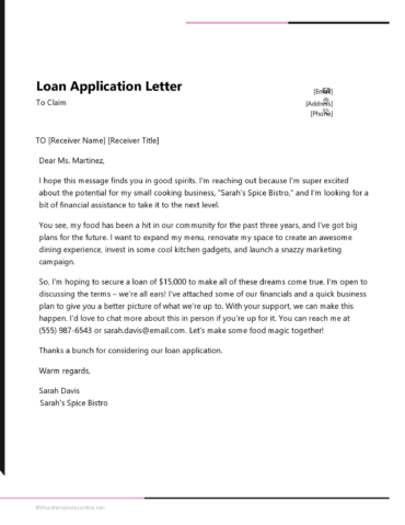 20 Best Loan Application Letter Samples (Guide and Format)