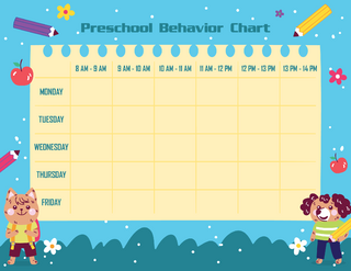 12 Free Preschool Behavior Chart Templates