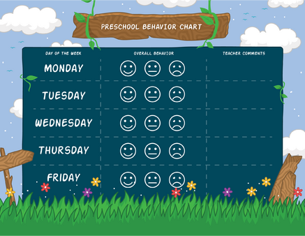 12 Free Preschool Behavior Chart Templates