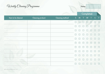 Printable House Cleaning Checklist Templates
