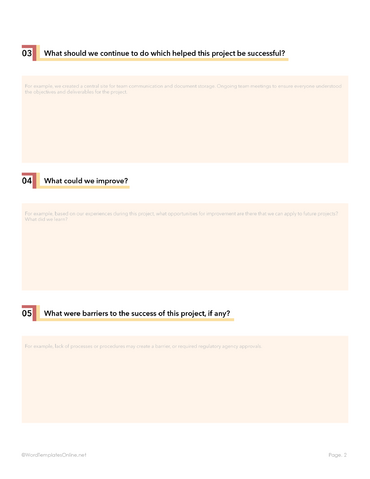 Free Lesson Learned Templates [Word - Excel]