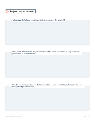 Free Lesson Learned Templates [Word - Excel]