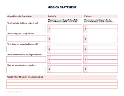 8 Free Templates to Write Clear Mission Statements