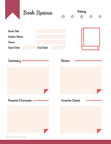 10 Free Editable Book Review Templates (Word, Google Docs)