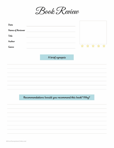 10 Free Editable Book Review Templates (Word, Google Docs)