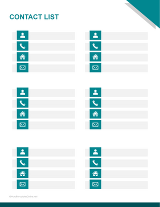 18 Free Contact List Templates - Customizable - Excel, Word